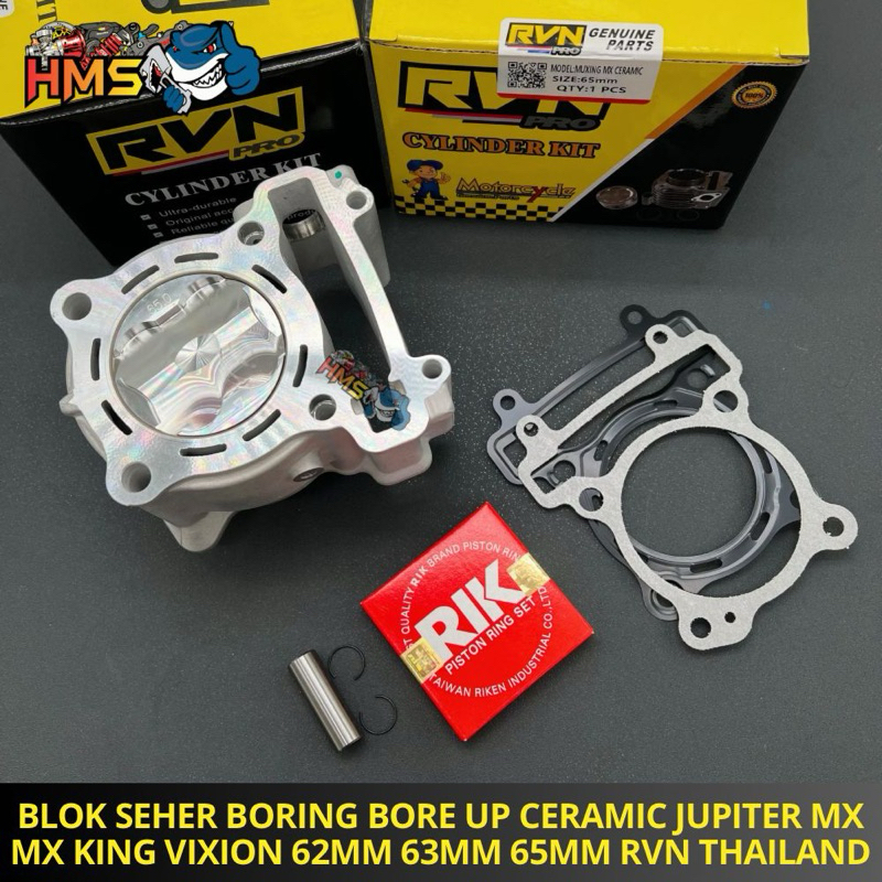 Jual BLOK SEHER BORING BORE UP JUPITER MX KING MX OLD R15 VIXION VXION 62 63 65 CERAMIC CERAMIK ...
