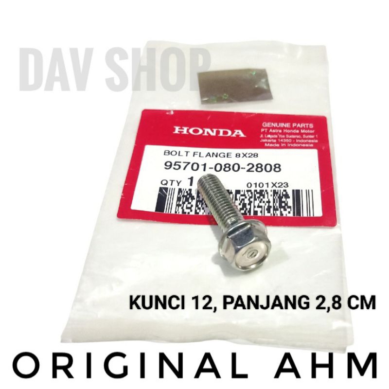 Jual BOLT/BAUT FLANGE HONDA 8X28 KUNCI 12 PANJANG 2,8 CM ASLI ORIGINAL ...