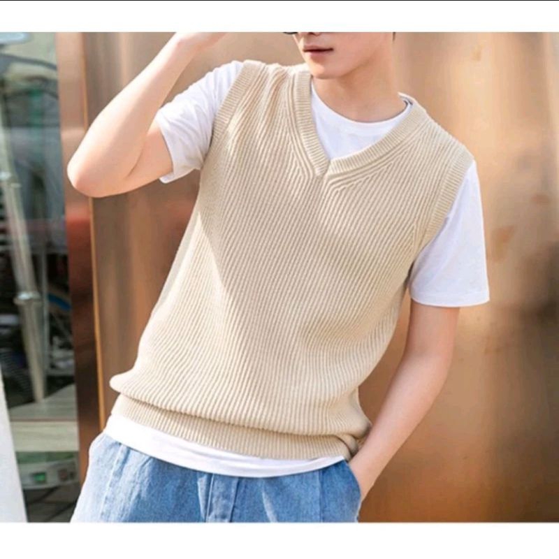 Jual EVO Premium Vest Knit Dewasa Pria/Wanita | Rompi Rajut Korean ...