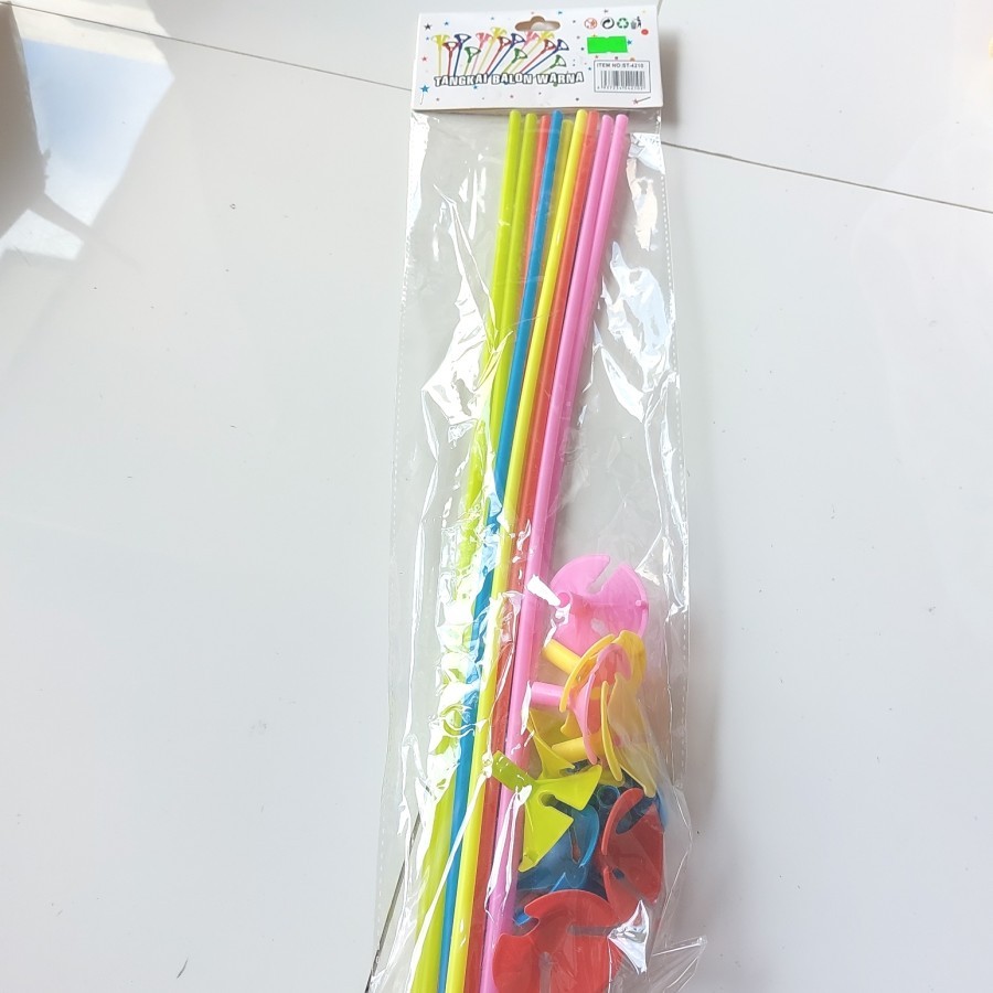 Jual Gagang Tangkai Balon Tiup Foil Stick Balloon Panjang 35cm - 1 Pack ...