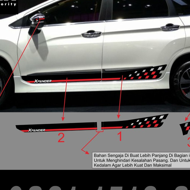 Jual sticker mobil xpander limited edition cutting sticker decal ...