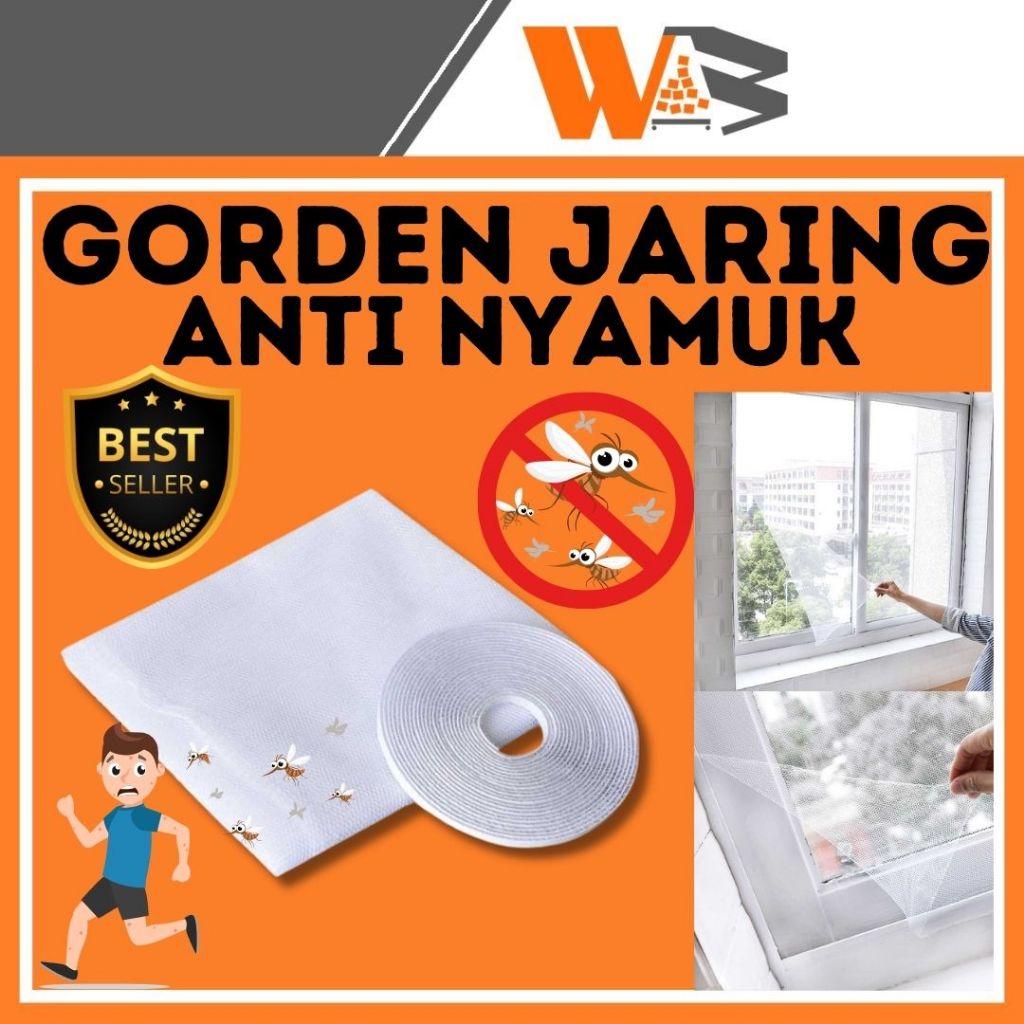 Jual Gorden Jaring Jendela Anti Nyamuk Tirai / pelindung Jendela Anti ...