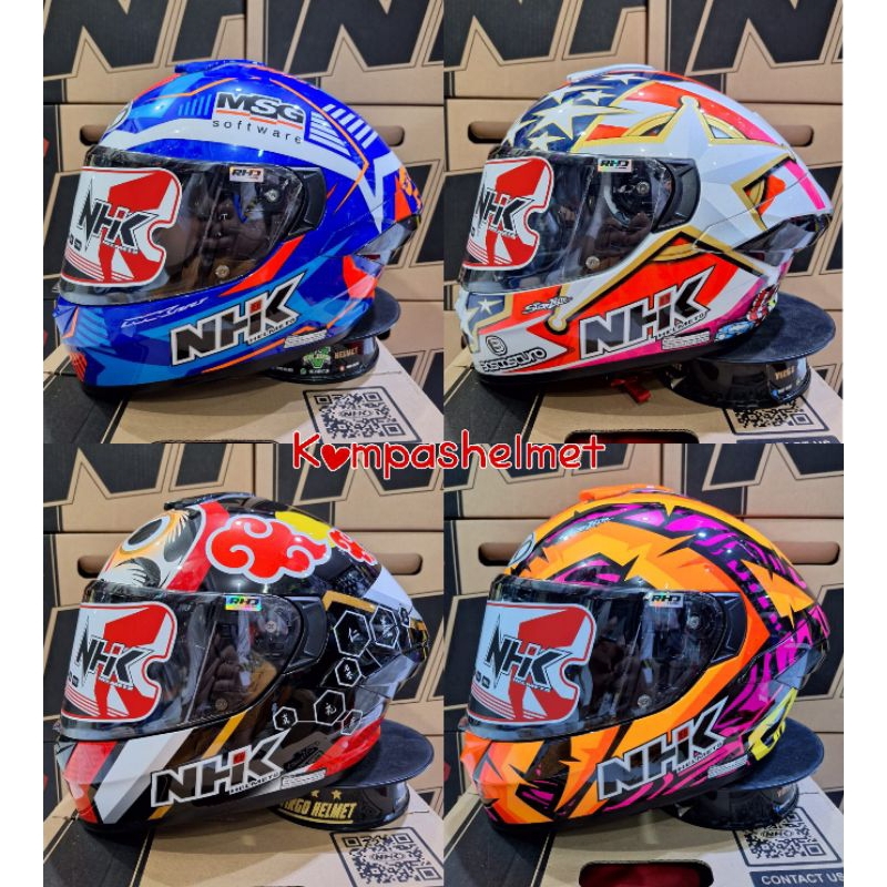Jual HELM NHK MARK 1 GP EDITION ALL MOTIF SINGLE VISOR FULL FACE ...