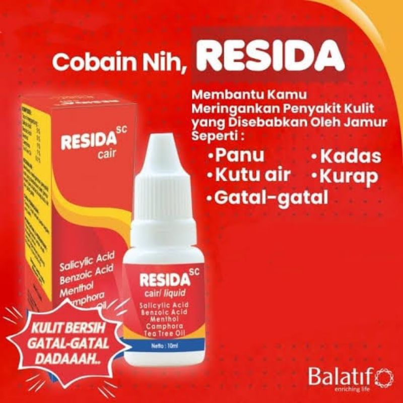 Jual Obat Panu Kadas Kurap Kutu Air Gatal RESIDA CAIR BPOM 10ml ...