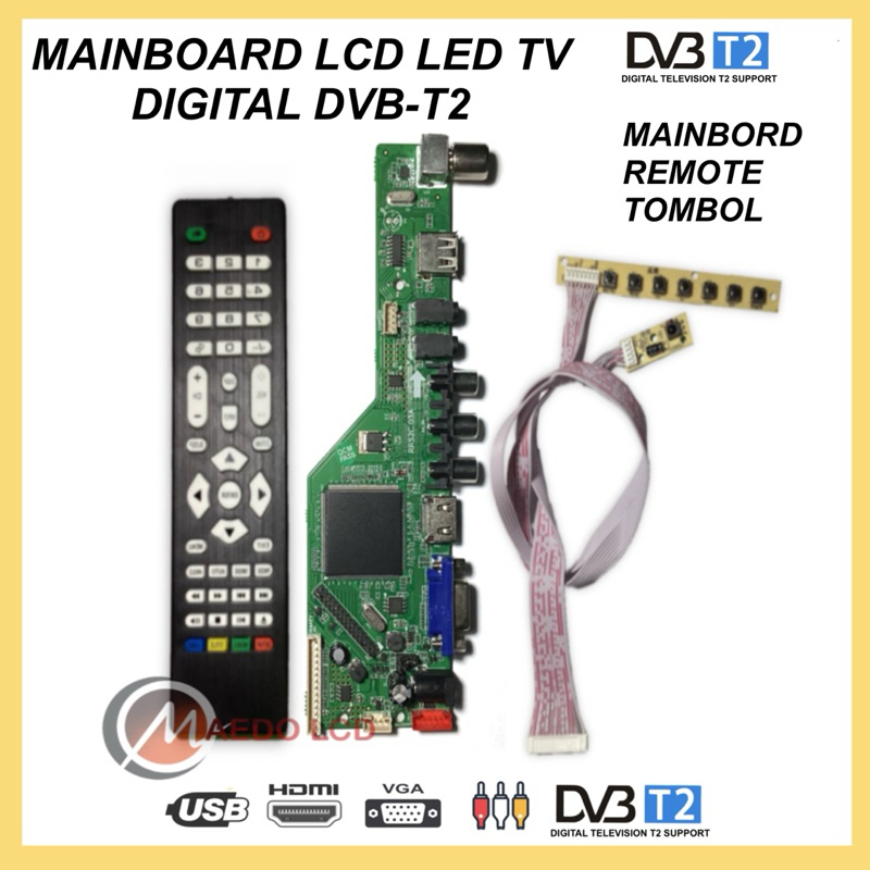 Jual Mainboard LED LCD TV Universal Digital DVBT2 Paket Mainboard ...