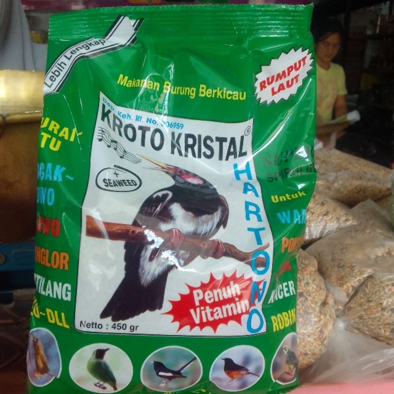 Jual pakan/makanan segala jenis burung kroto kristal berat 450 gram ...