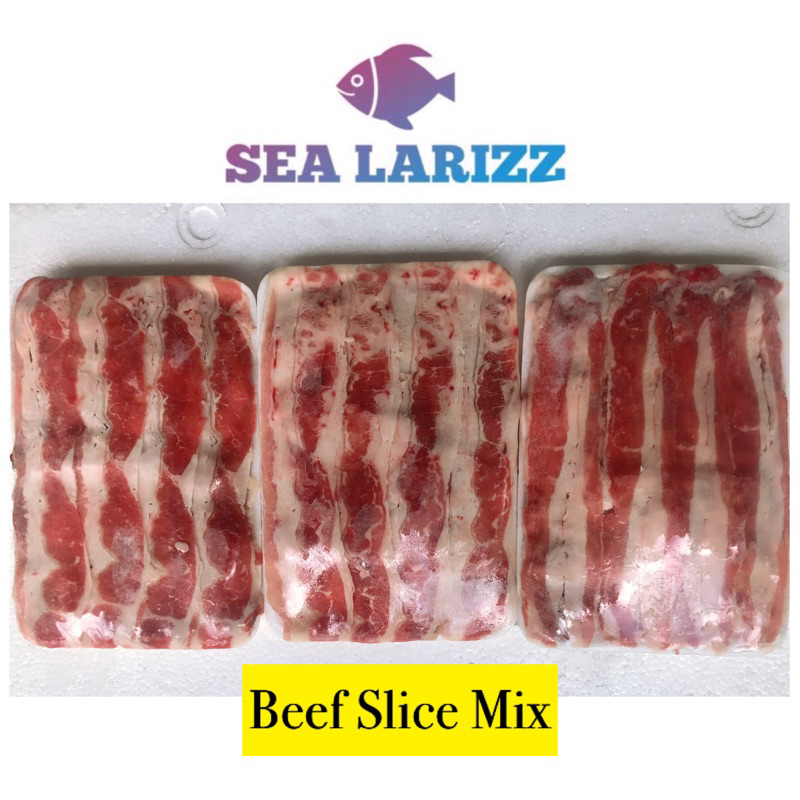 Jual Beef Slice Mix / Daging Slice / Sukiyaki / Grill / Steamboat / BBQ ...