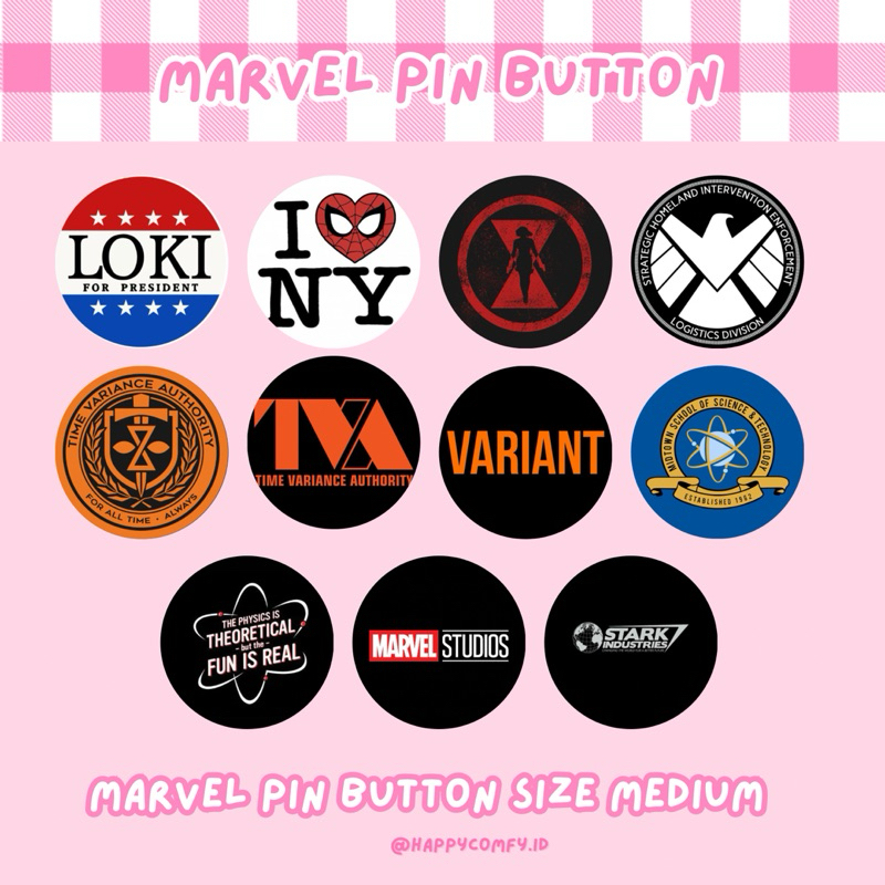 Jual Marvel pin button (minimal order 2 pcs) | Shopee Indonesia