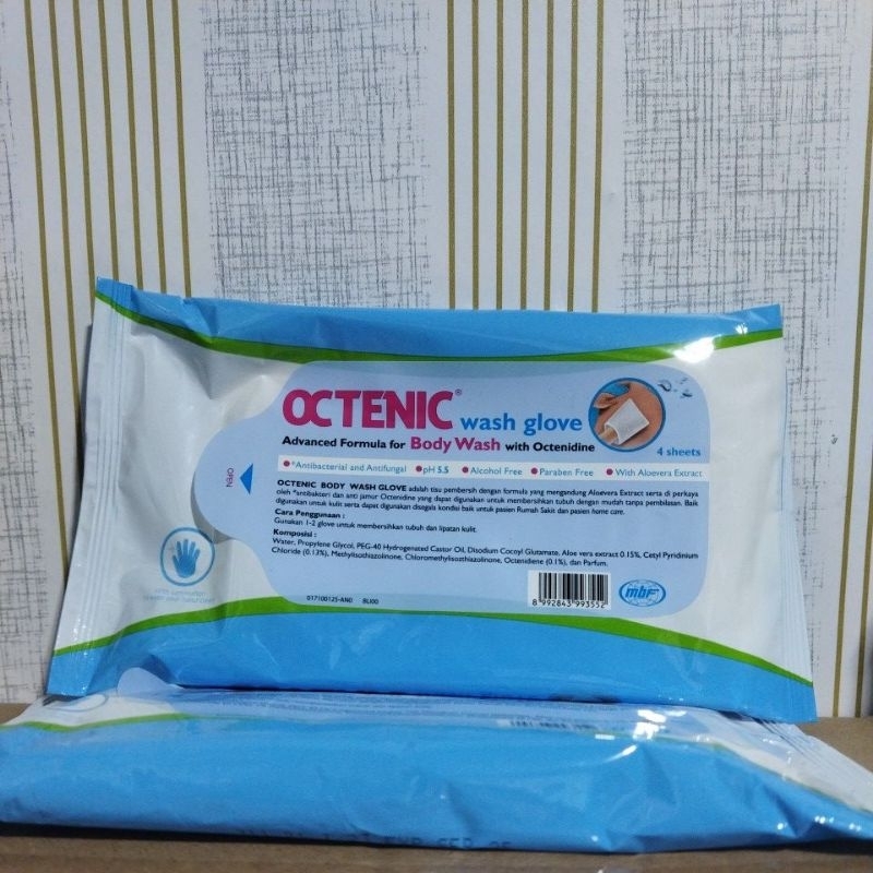 Jual Original Octenic Body wash glove isi 4 sheets | Shopee Indonesia