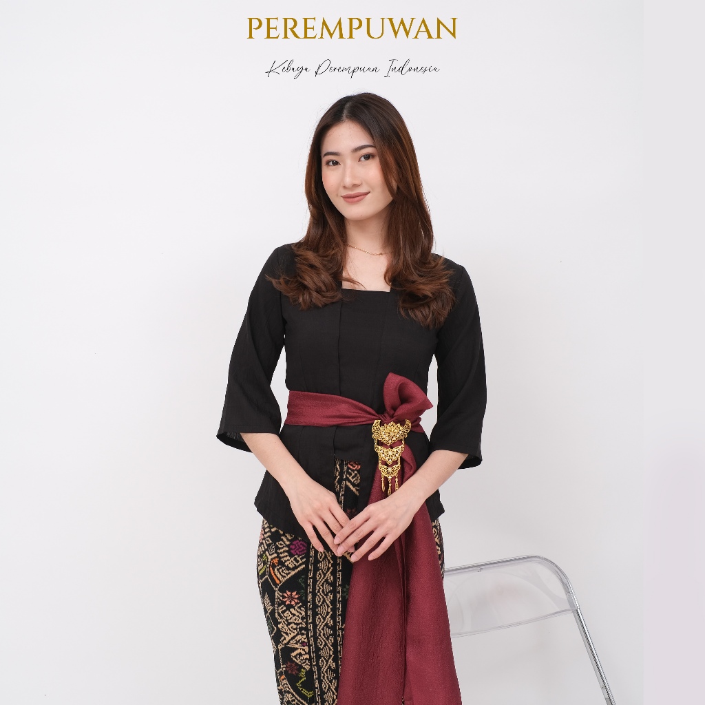 Jual SAMAYA Kebaya Bali Set Kutu baru Kutubaru Hitam Putih Lengan ...