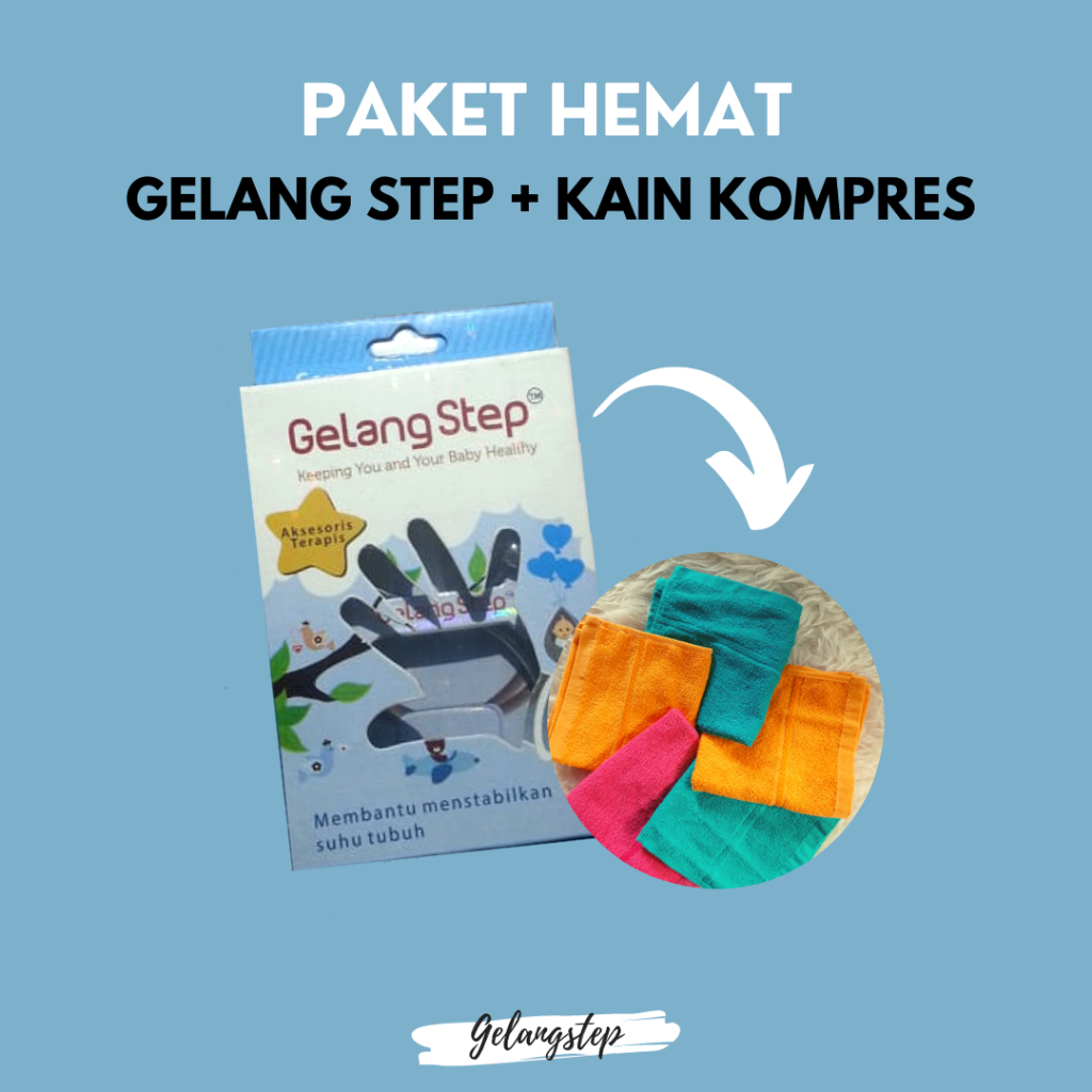 Jual PAKET HEMAT GELANG STEP+KAIN KOMPRES DEMAM ANAK | Shopee Indonesia