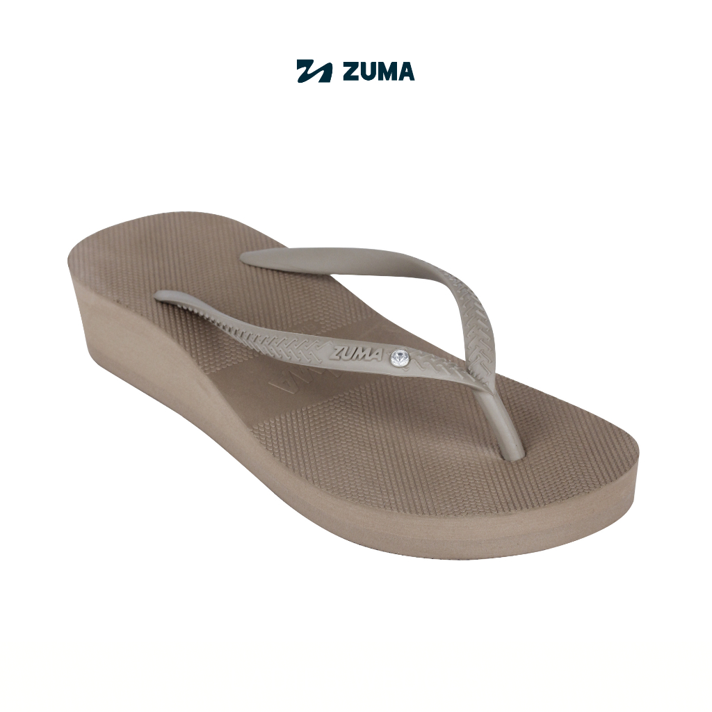 Jual Zuma Women Tiffany 4 Gingersnap, Sandal Jepit Wanita Wedges Karet ...