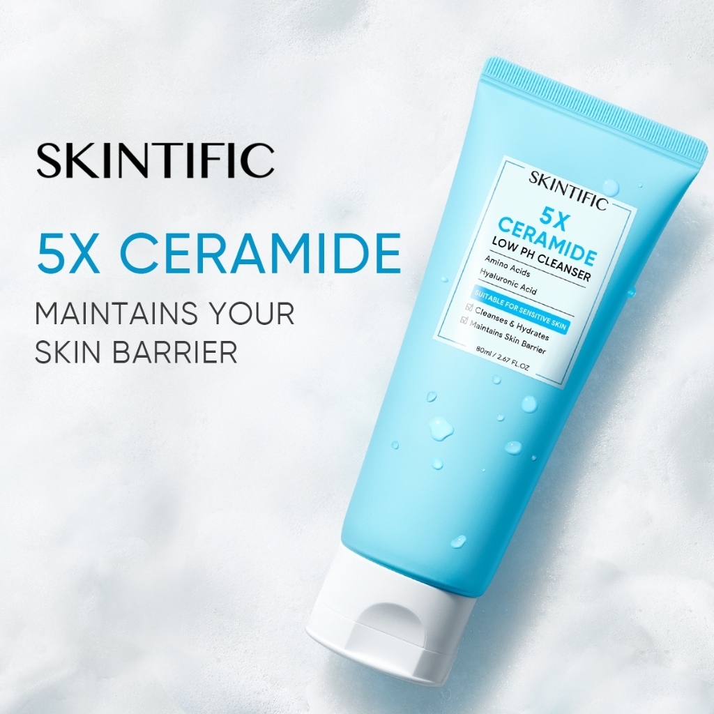 Jual SKINTIFIC Facial Wash 5X Ceramide Low pH Facial Cleanser Gentle ...