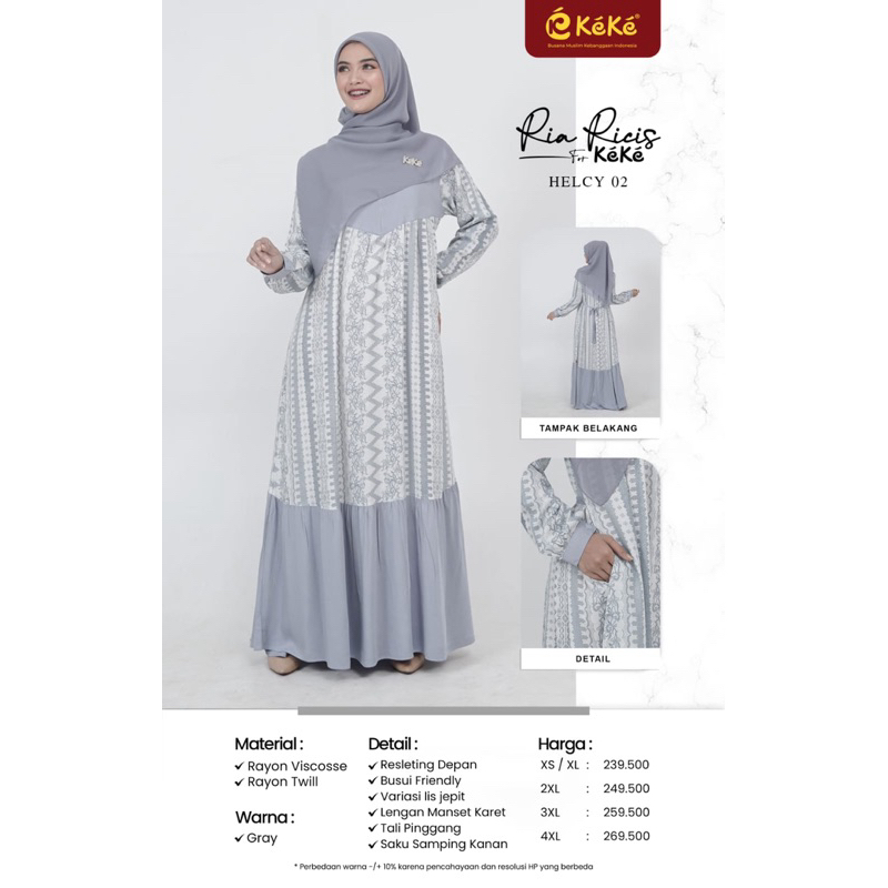 Jual Gamis Helcy 2 Ria Ricis Keke | Shopee Indonesia
