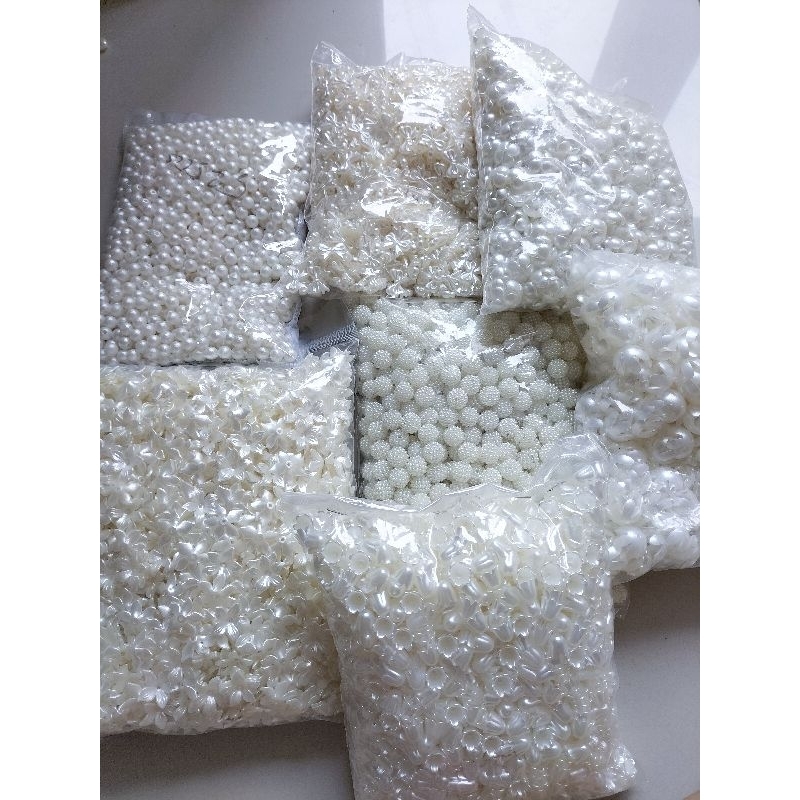 Jual Macam macam Manik Manik Putih pon nan / Manik berry / Manik Mote ...