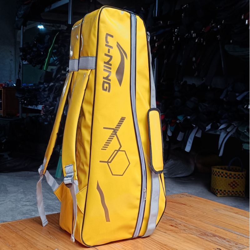 Jual Tas raket Lining Bahan Lak glossy 2 Ruangan anti air | Shopee ...