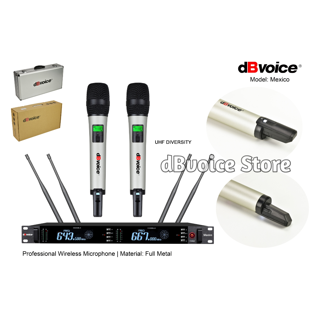 Jual Professional Wireless Microphone UHF DIVERSITY dBvoice® MEXICO ...