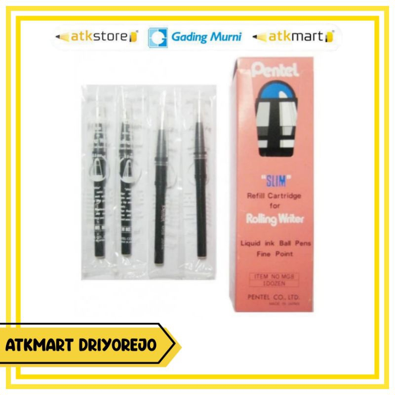 Jual REFILL BALLPOINT PENTEL MG-8 HITAM - ISI BULPEN - ISI PEN | Shopee ...