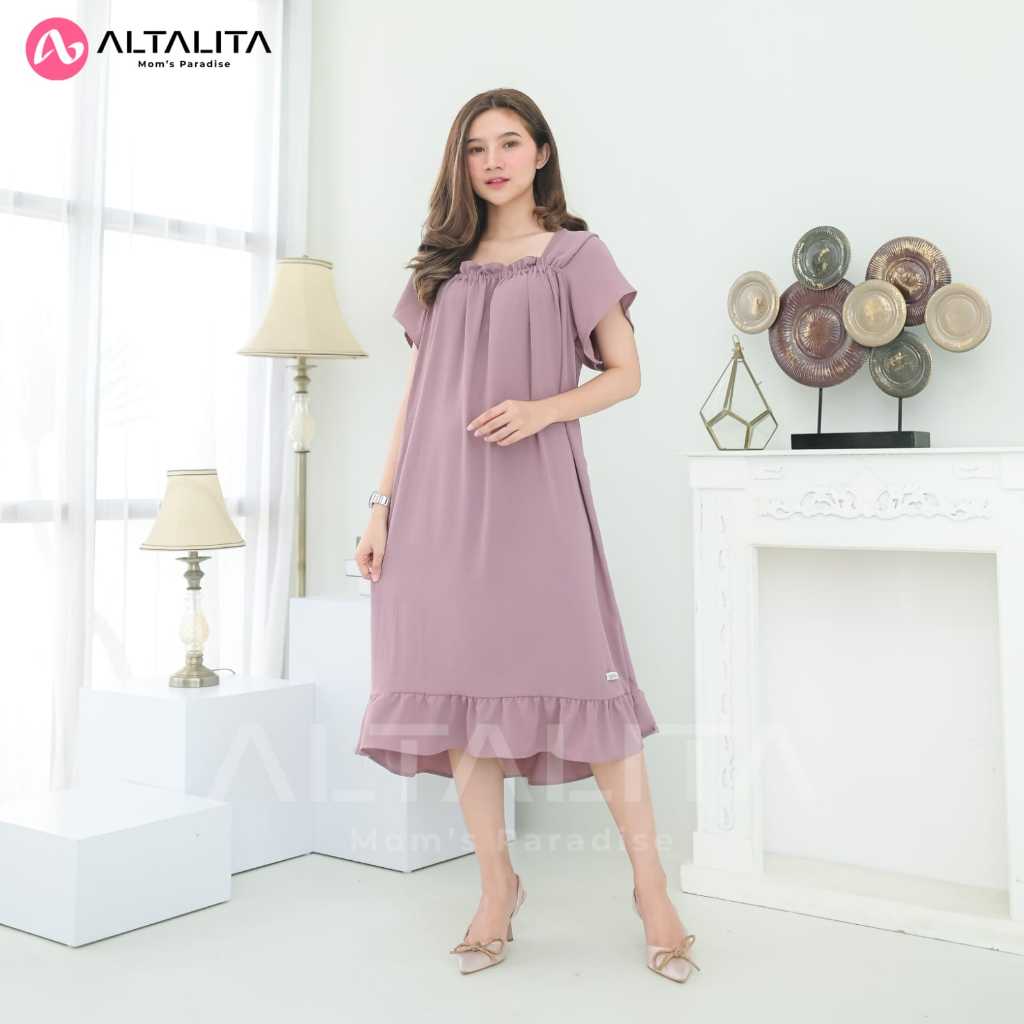 Jual Altalita - Daster Polos Fuji Laura Cringkle Airflow Serut Dada ...
