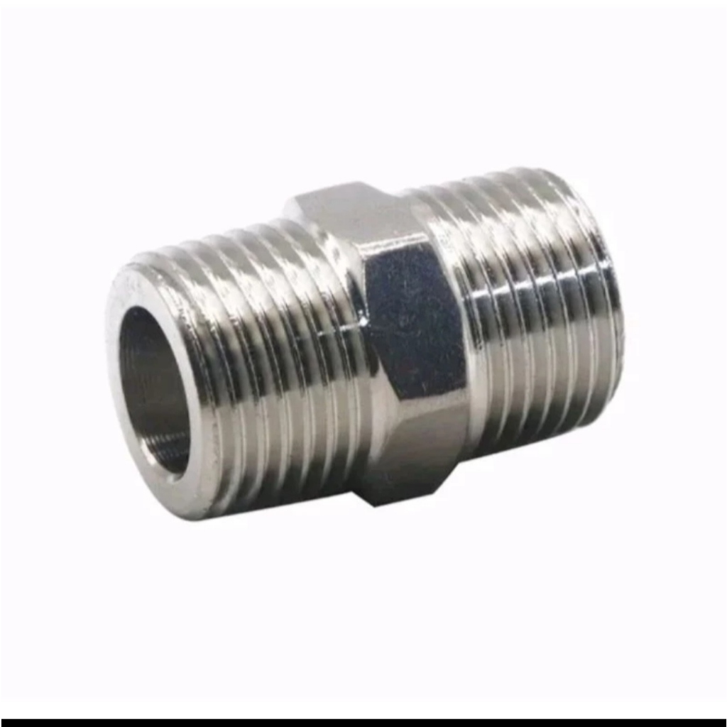 Jual Double Nepel / Dobel Neppel 1/2"x 1/2" Inch Nipple ss | Shopee ...