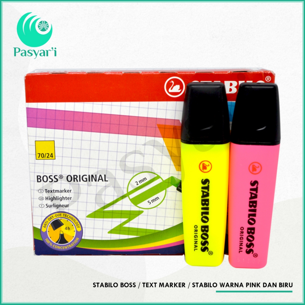 Jual Stabilo Boss / Text Marker / Stabilo Warna Pink dan kuning ...