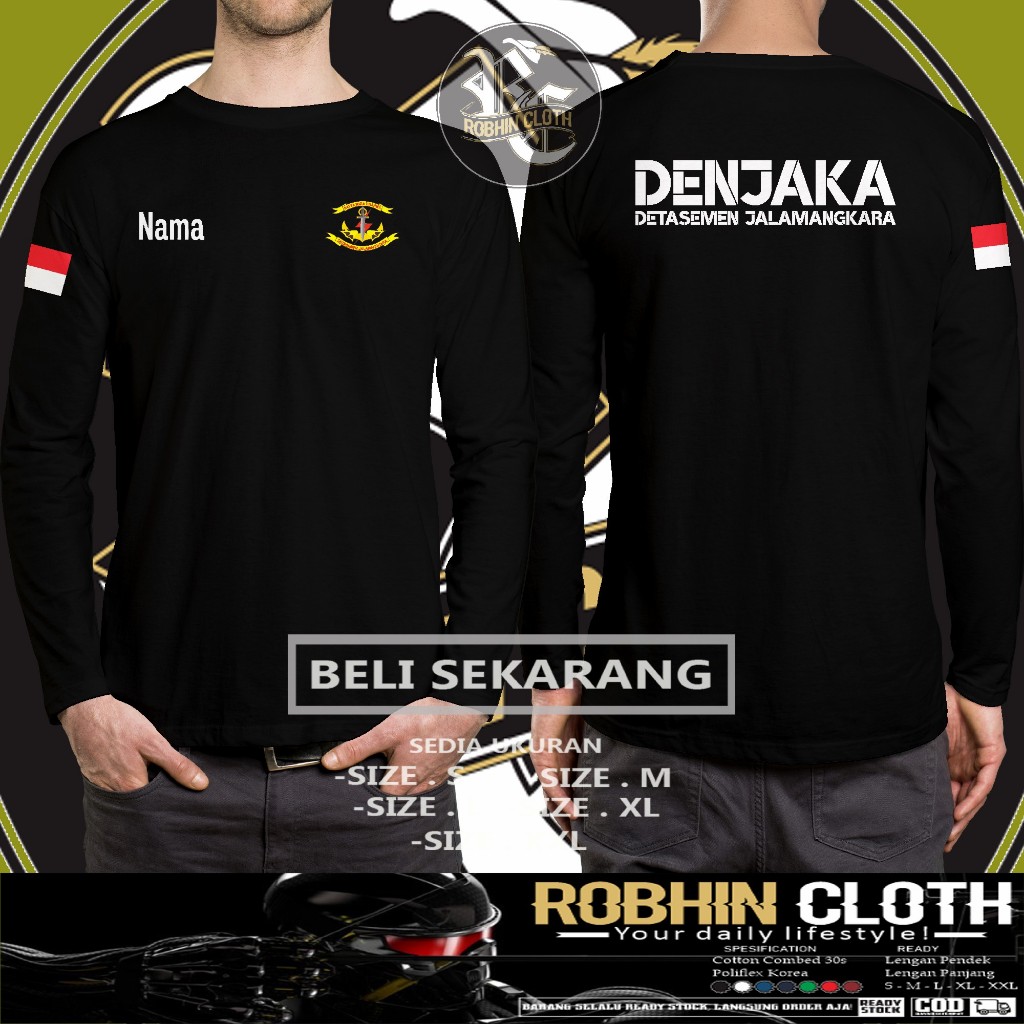 Jual Kaos Baju DENJAKA Detasemen Jalamangkara Gratis Nama DB Lengan ...