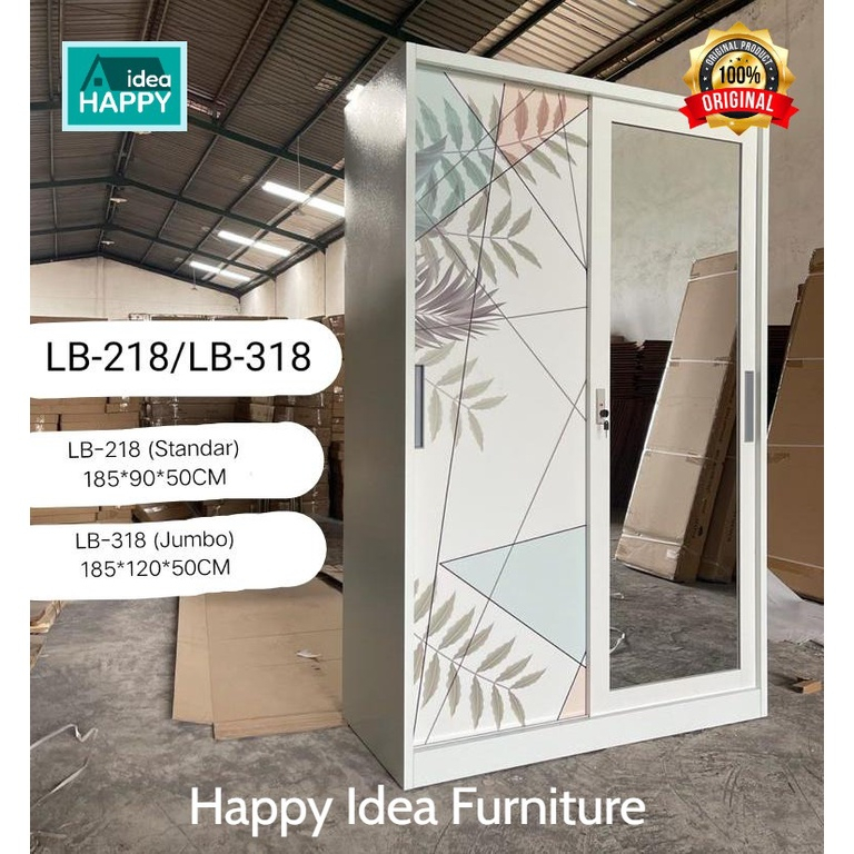Jual Happy Idea - PLAT TEBAL ! Lemari Pakaian Besi Pintu Geser Ukuran ...