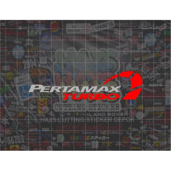 Jual Cutting Sticker Pertamax Turbo 2 Warna Ukuran 10 Cm untuk motor ...