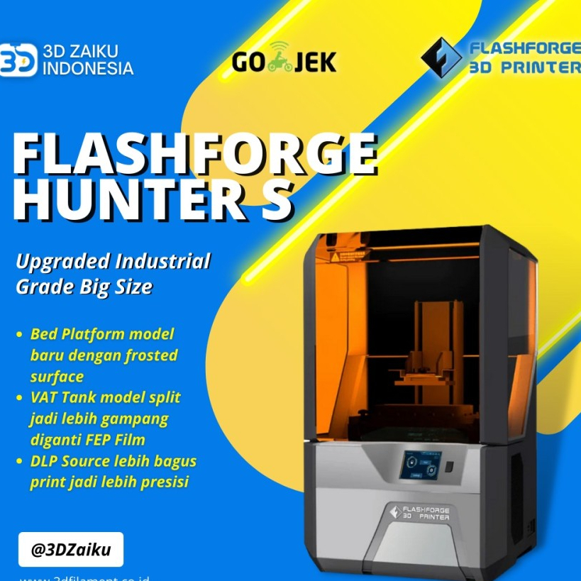 Jual DLP 3D Printer Flashforge Hunter S Upgraded Industrial Grade Big Size | Shopee Indonesia