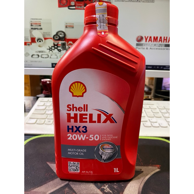 Jual PELUMAS OIL OLI SHELL HELIX HX3 1LITER 20W-50 100% ORIGINAL ...