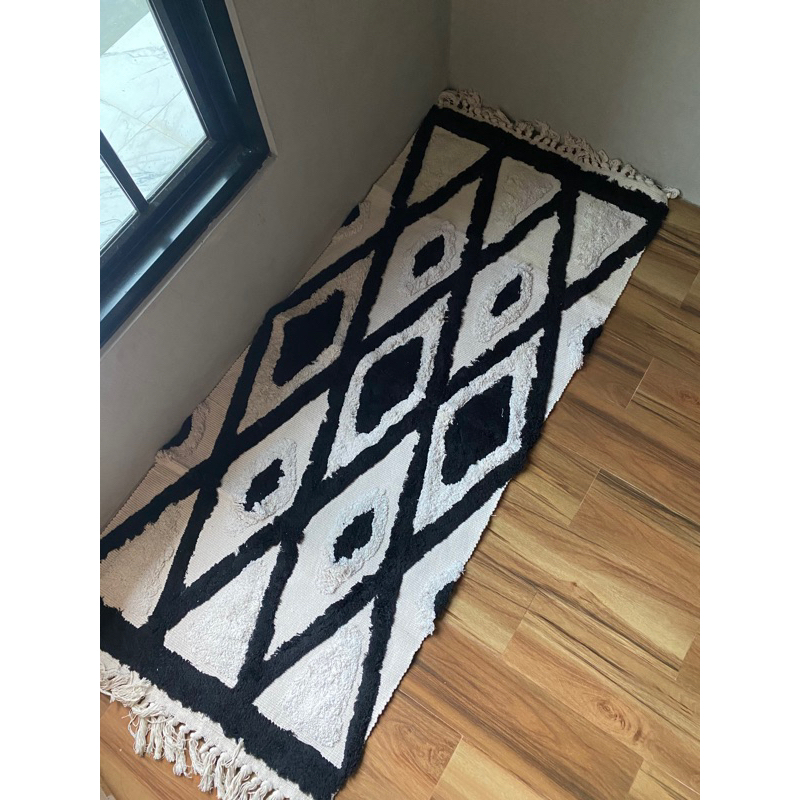 Jual Bohemian Tufted Rug Mat Tassel Karpet | Shopee Indonesia