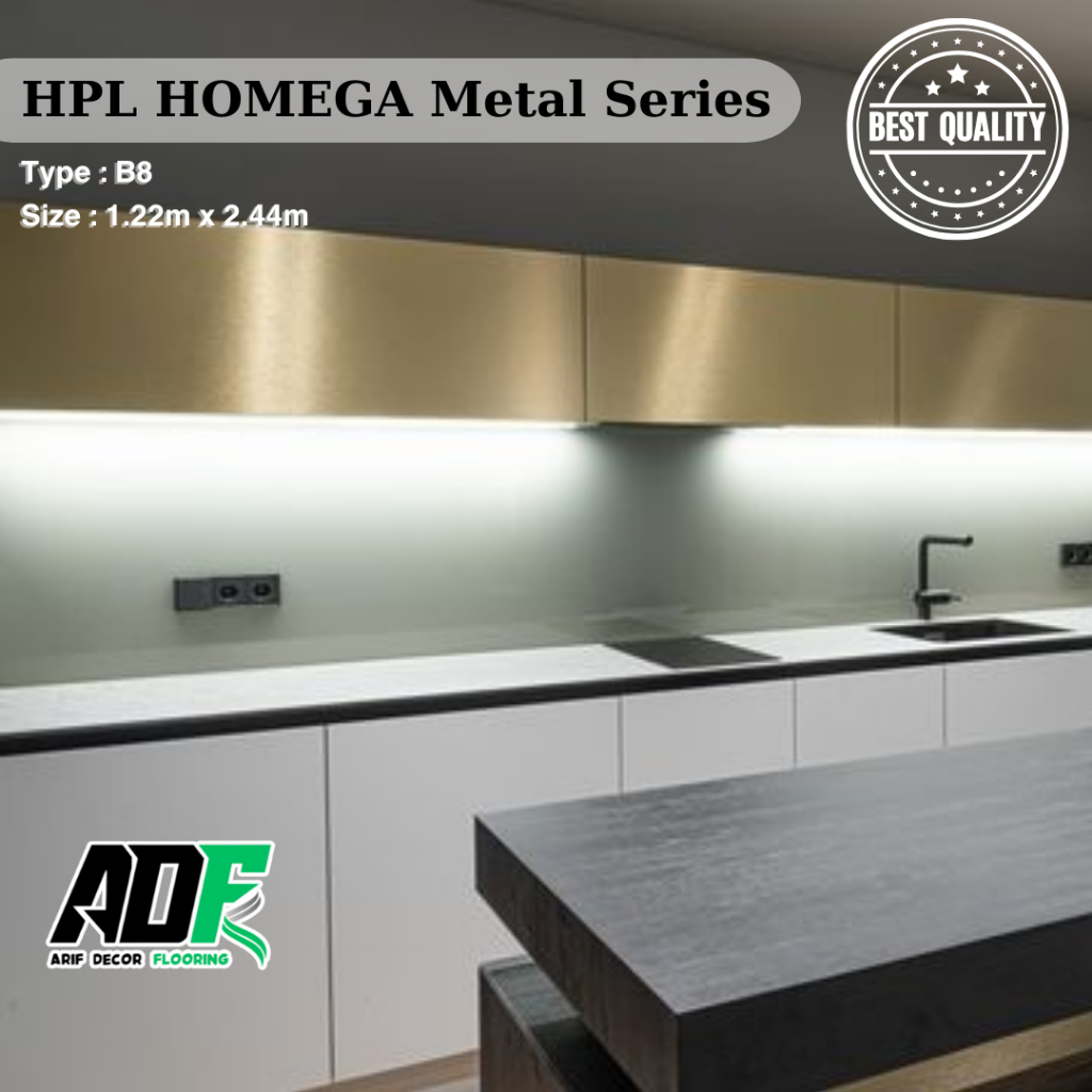 Jual HPL HOMEGA METAL SERIES Pelapis Kayu Triplek Furniture Meja Lemari ...