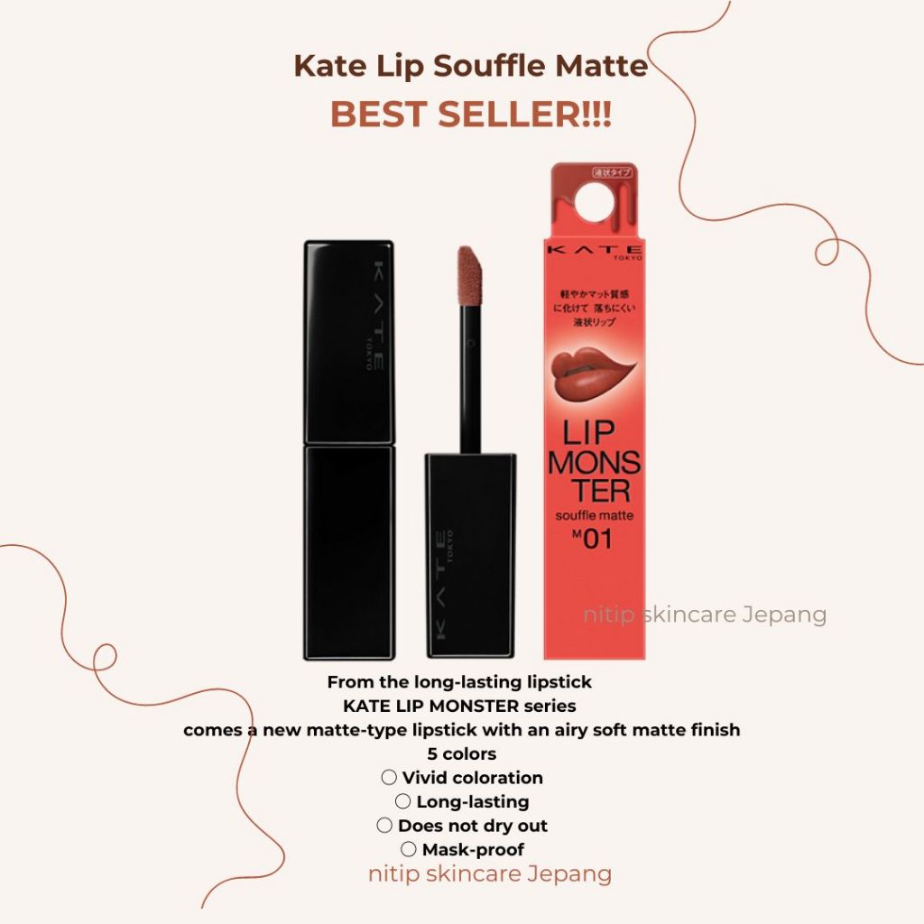 Jual PO jepang -- kate lip monster souffle matte original japan | Shopee Indonesia