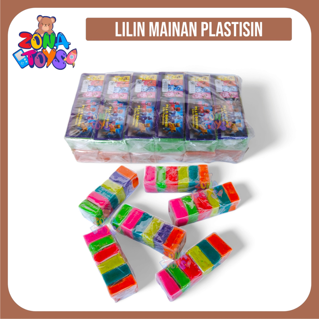 Jual Lilin Mainan Plastisin Isi 6 Warna Playdough (1 Bungkus) | Shopee ...