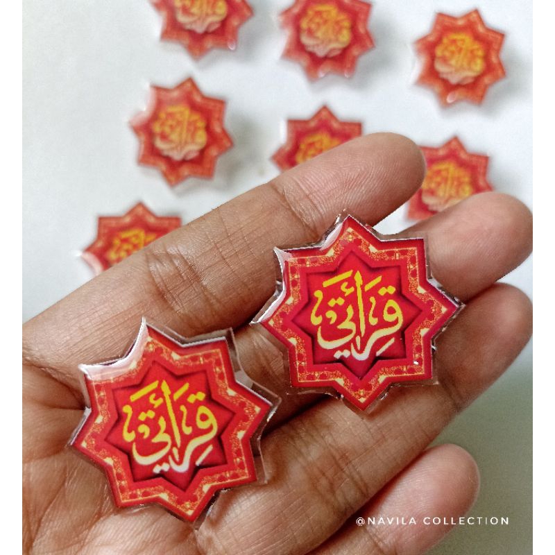 Jual BROS PIN LOGO QIROATI MERAH MODEL SEGI 8/BROS DAGU/BROS JILBAB ...