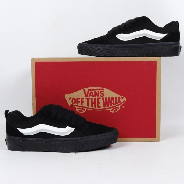 Jual Sepatu Sneakers Pria Vans Knu Skool Black Black White Grade ...