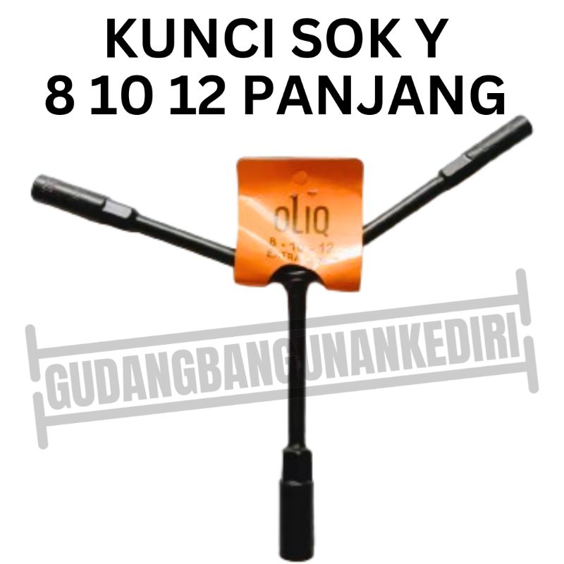Jual kunci Sok Sock socket shock Y hitam PANJANG BESAR 8 10 12 OLIQ | Shopee Indonesia
