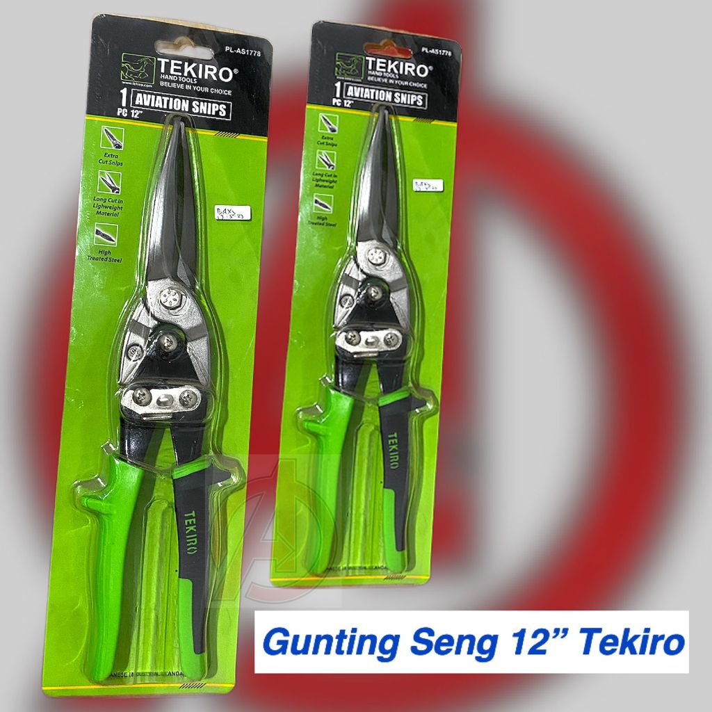 Jual Gunting Seng Tekiro 12 Inch/ Gunting baja Ringan | Shopee Indonesia