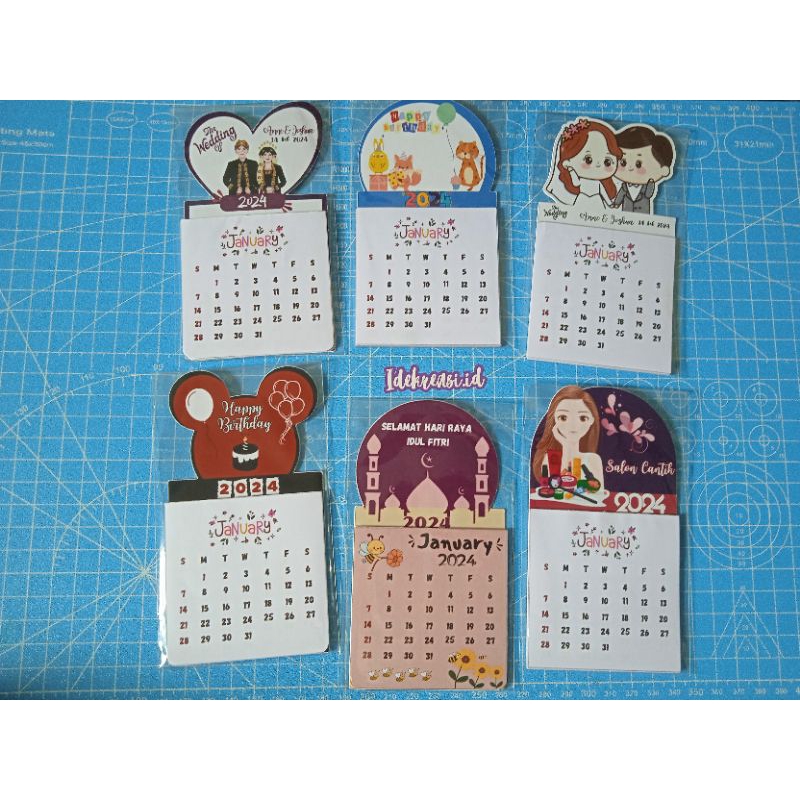 Jual Kalender Magnet Custom / Souvenir Kalender (Harga Per Set, isi ...