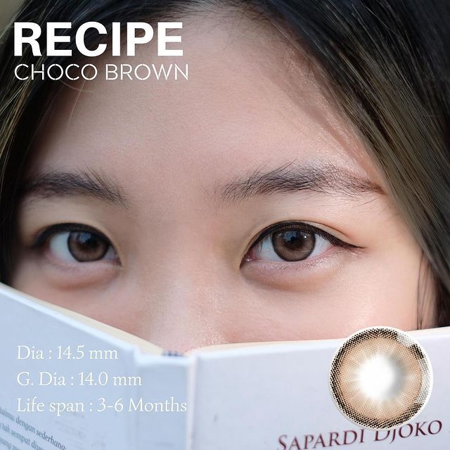 Jual CTK SOFTLENS RECIPE CHOCO BROWN DIA 14.5MM - NORMAL & MINUS (-0.50 ...