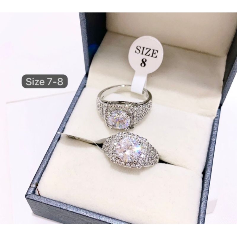 Jual Cincin Zircon Mata tanam Kilau mirip emas asli cincin premium ...