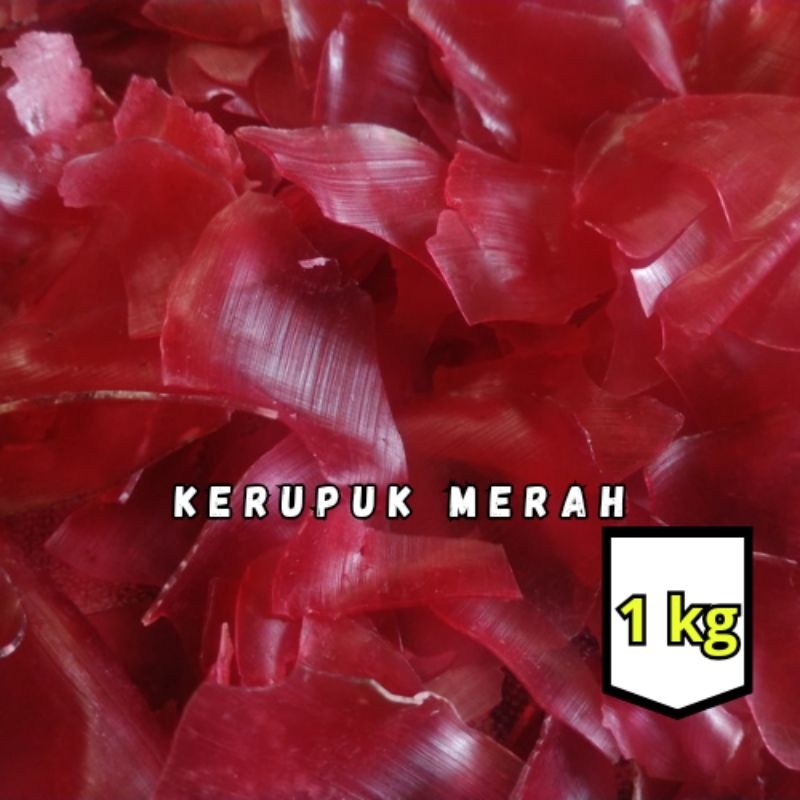Jual kerupuk/kerupuk merah/kerupuk topping makanan khas padang 1 kg ...