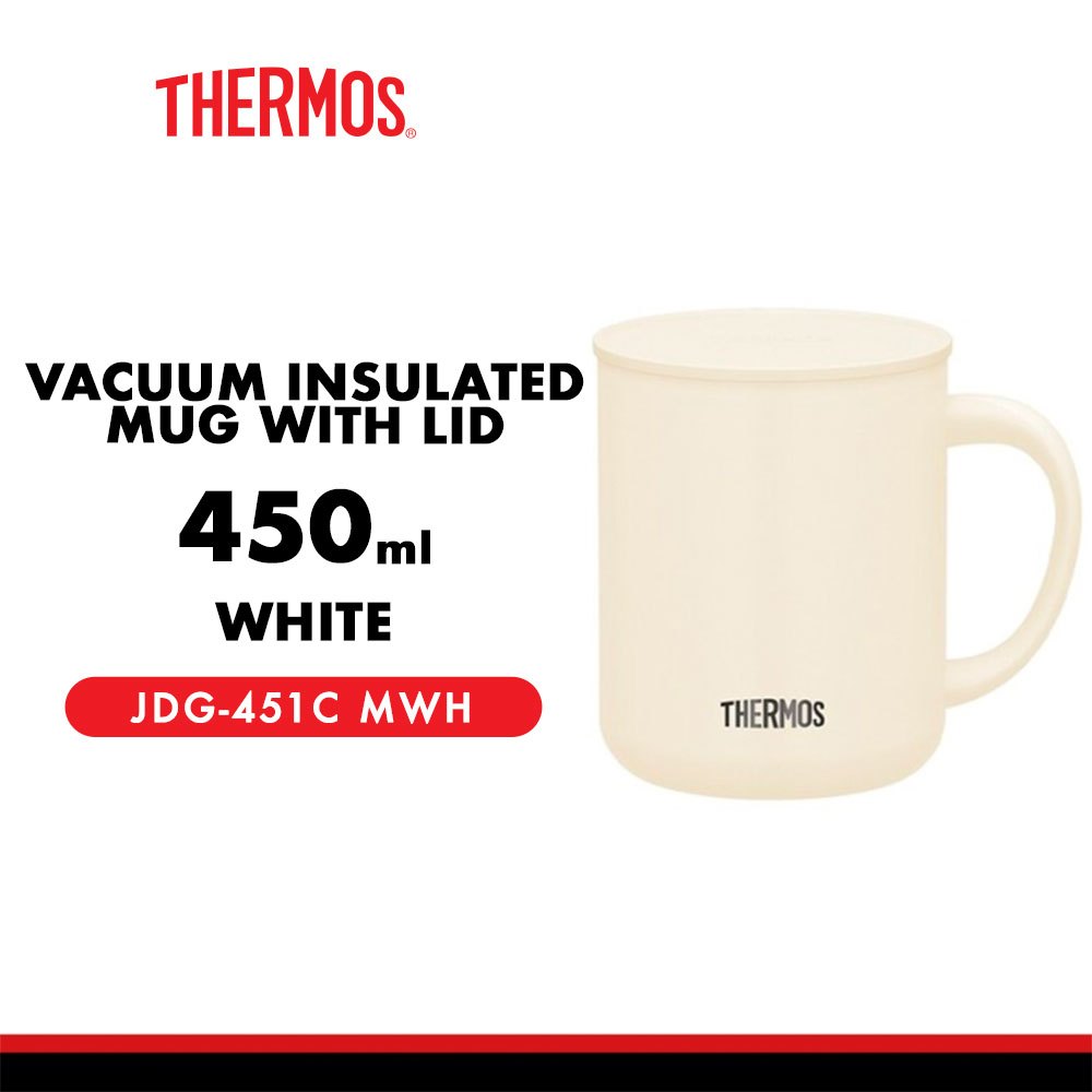 Jual Thermos Vacuum Insulated Mug 450ml - White | Shopee Indonesia