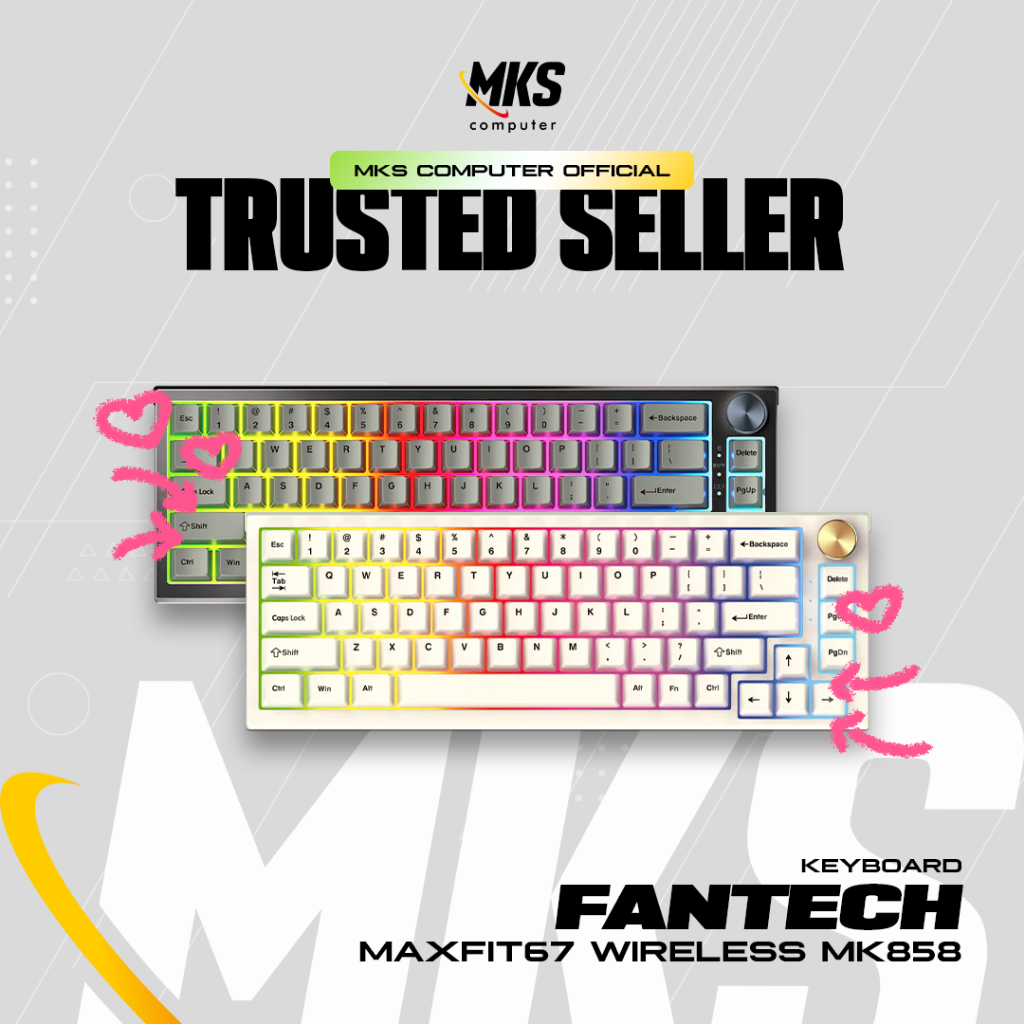 Jual Fantech MAXFIT67 Wireless Hotswapable Mechanical Keyboard Gaming ...