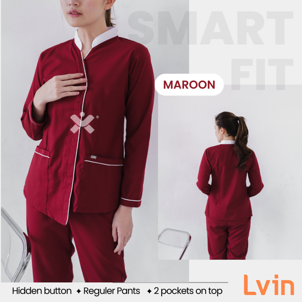 Jual Baju Suster Lengan Panjang Maru series / Baju Seragam Suster ...