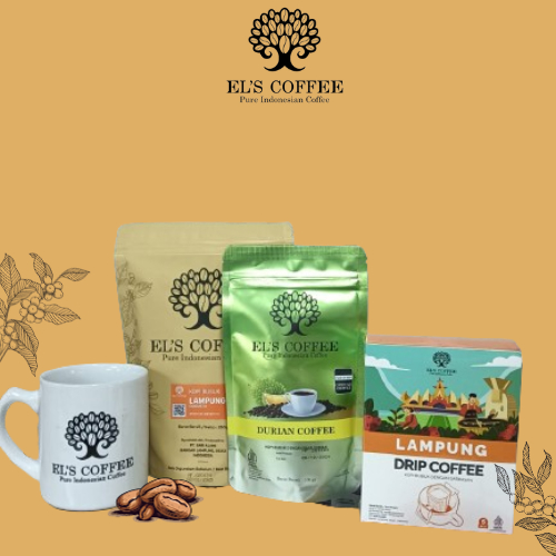 Jual EL'S COFFEE Lampung Kopi Bubuk Drip Gift Set Durian Coffee Roasted ...