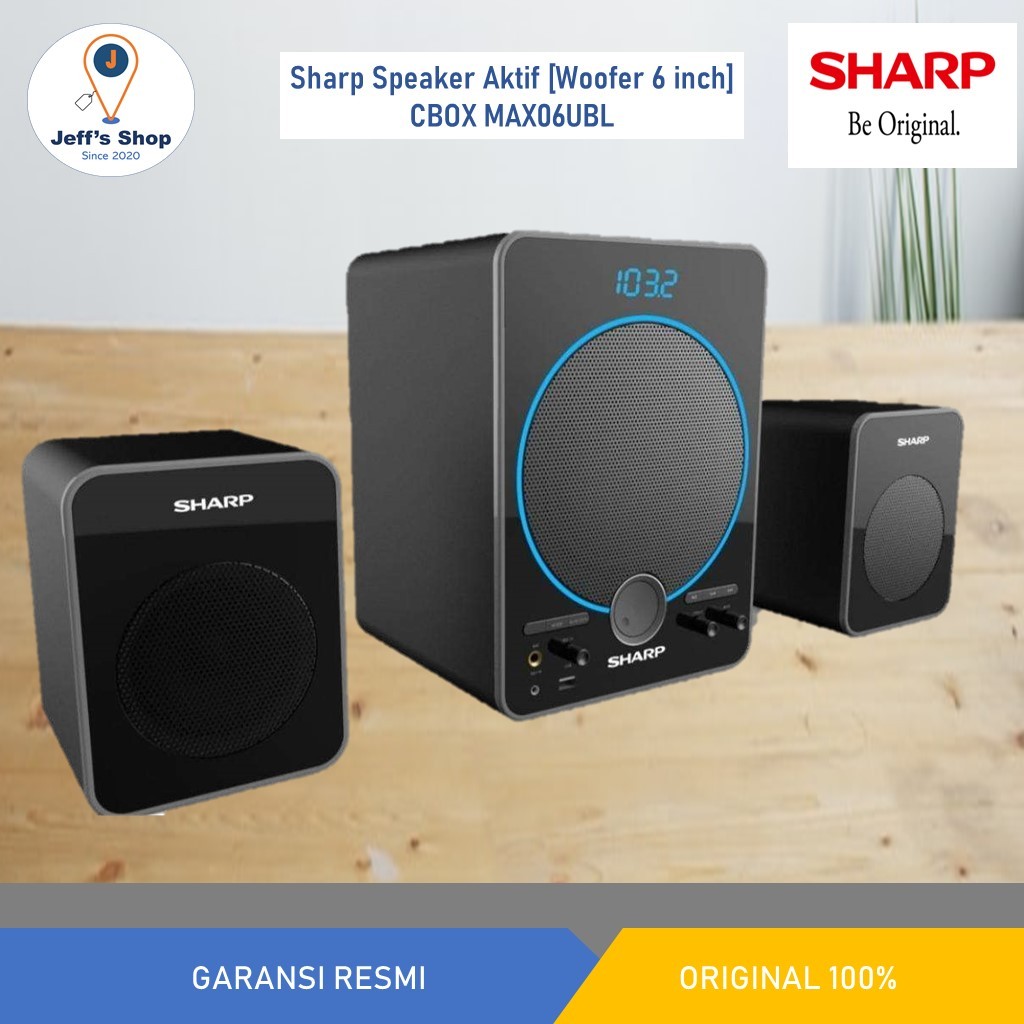 Jual Sharp Speaker Aktif [Woofer 6 Inch] CBOX MAX06UBL | Shopee Indonesia