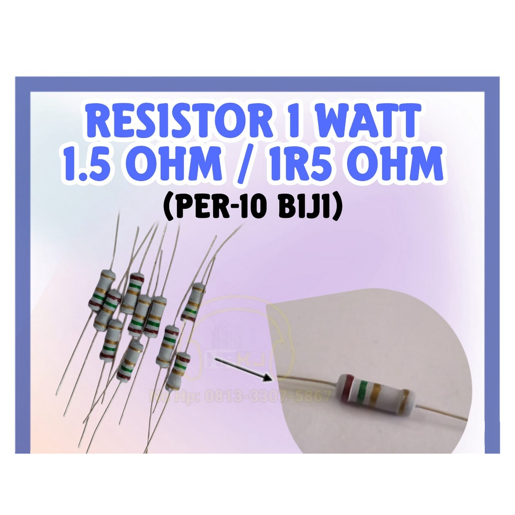 Jual ( 40PCS ) RESISTOR 1 WATT 1.5 OHM 1watt 1.5ohm R 1 watt 1R5 ohm ...