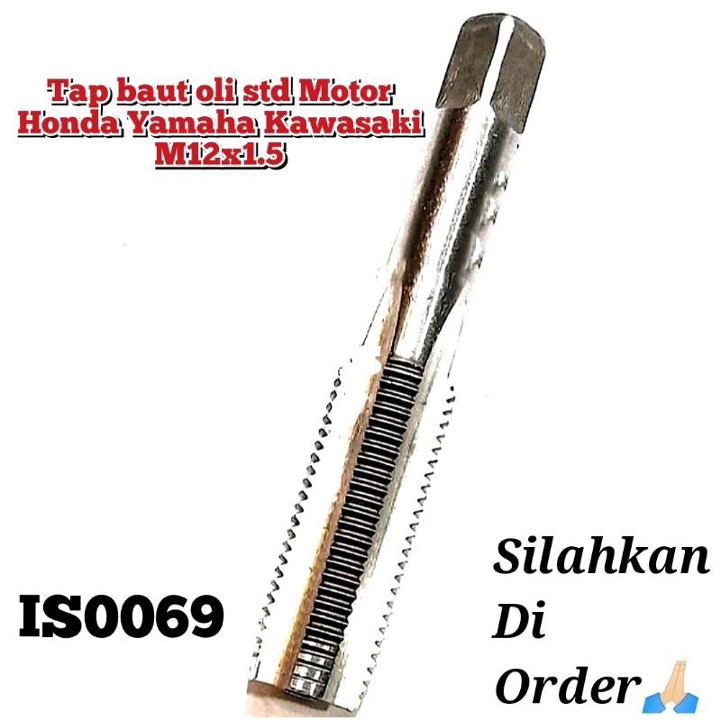 Jual hand tap m12x1.5 tap lubang oli untuk baut std motor | Shopee ...