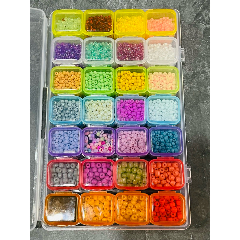 Jual Paket meronce DIY Mix box manik payet sekat 28 | Shopee Indonesia